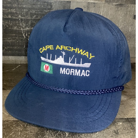 Yupoong | Accessories | Cape Archway Mormac Navy Blue Vintage Snapback ...